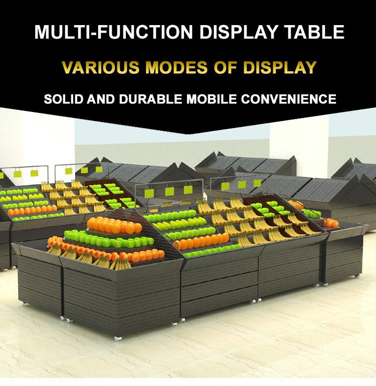Fruits And Vegetables Supermarket Display Rack Fresh Display Promotion ...